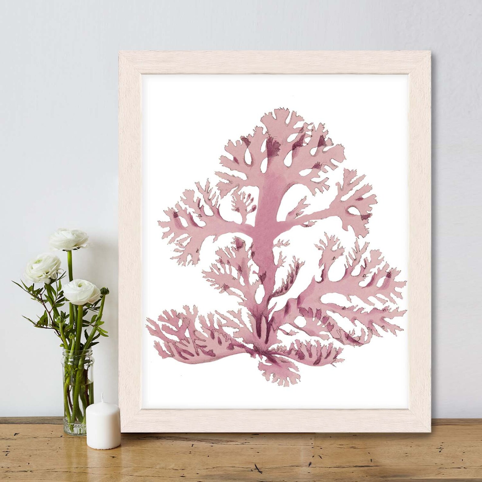 Sea Coral Print in Pink 14 coral wall art sea coral art | Etsy