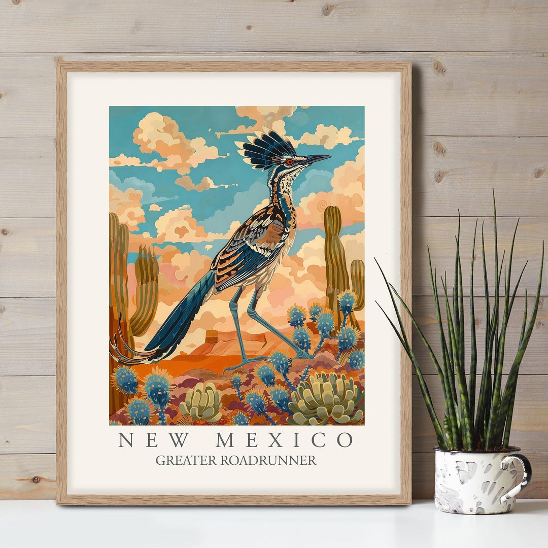Greater Roadrunner New Mexico State Bird Art Print, William Morris ...