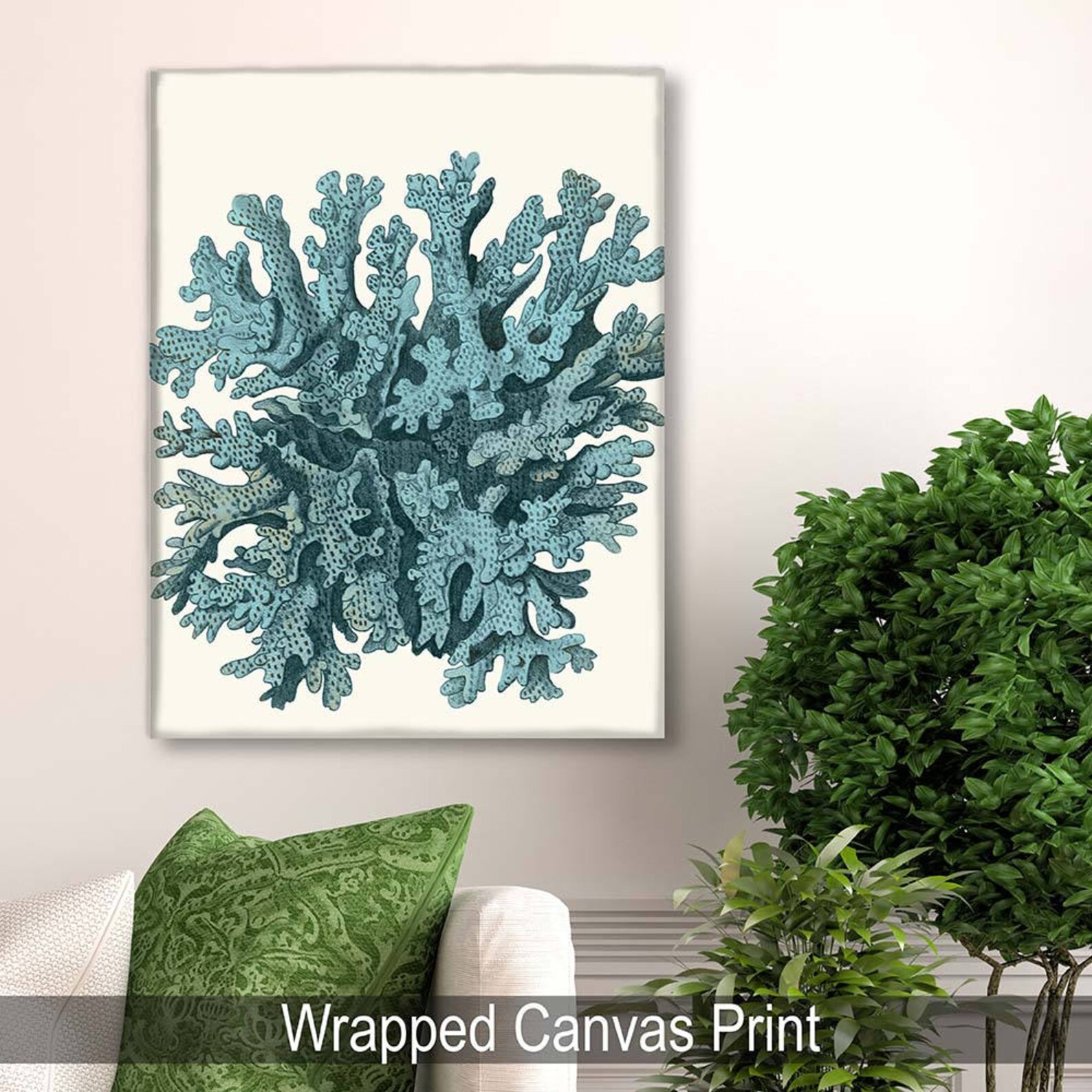 Sea Coral Wall Art Turquoise Coral 10 Coral Print Nautical - Etsy