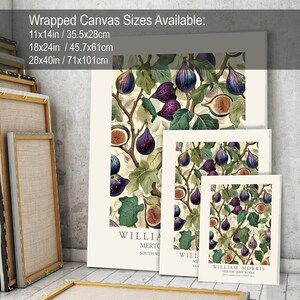 William Morris Style Floral Print, Fig Tree Pattern, Large Vintage Wall Art, Nature Illustration ...