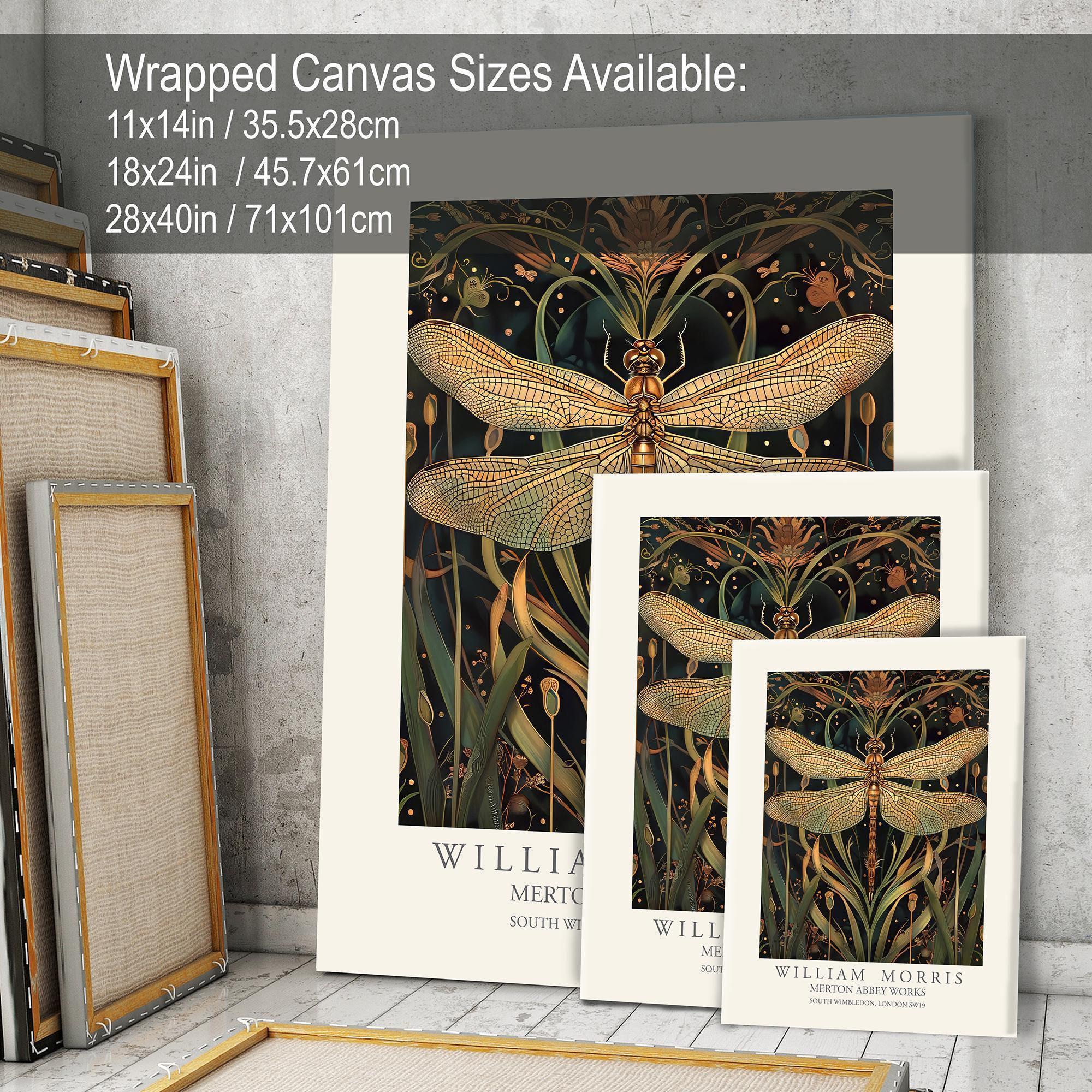 Dragonfly Print, William Morris Style Illustration, William Morris ...