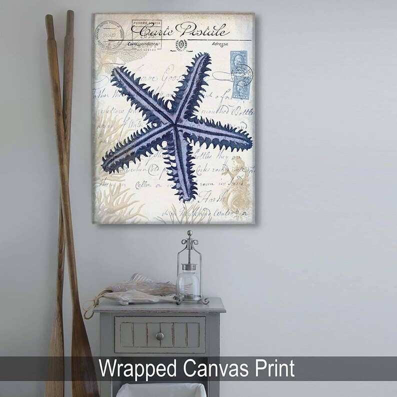 Blue Starfish Print - Seaside Postcard Series - French Decor French ...