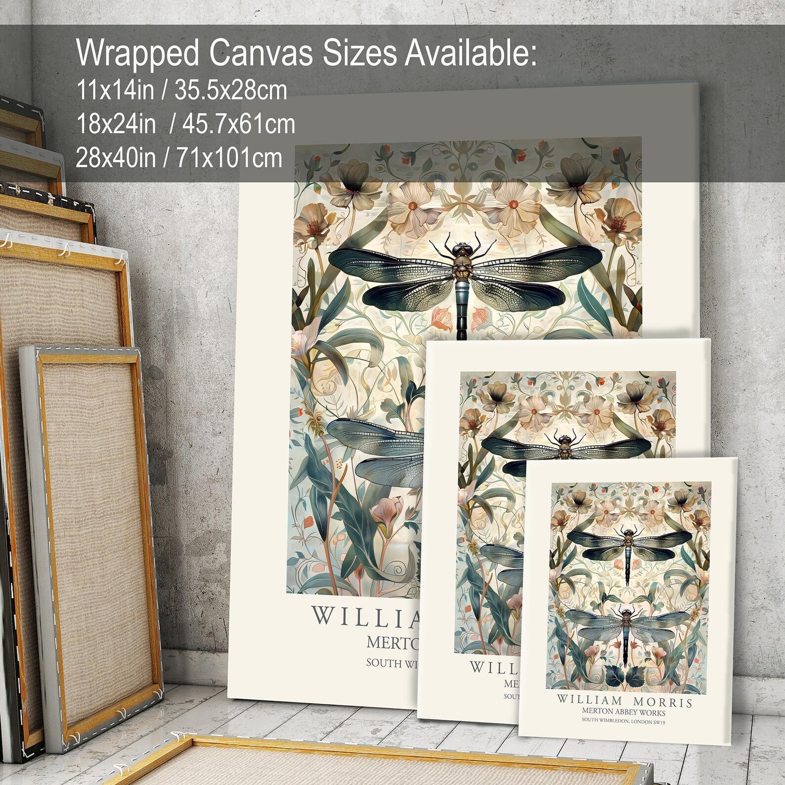 Dragonfly Print, William Morris Style Illustration, William Morris ...