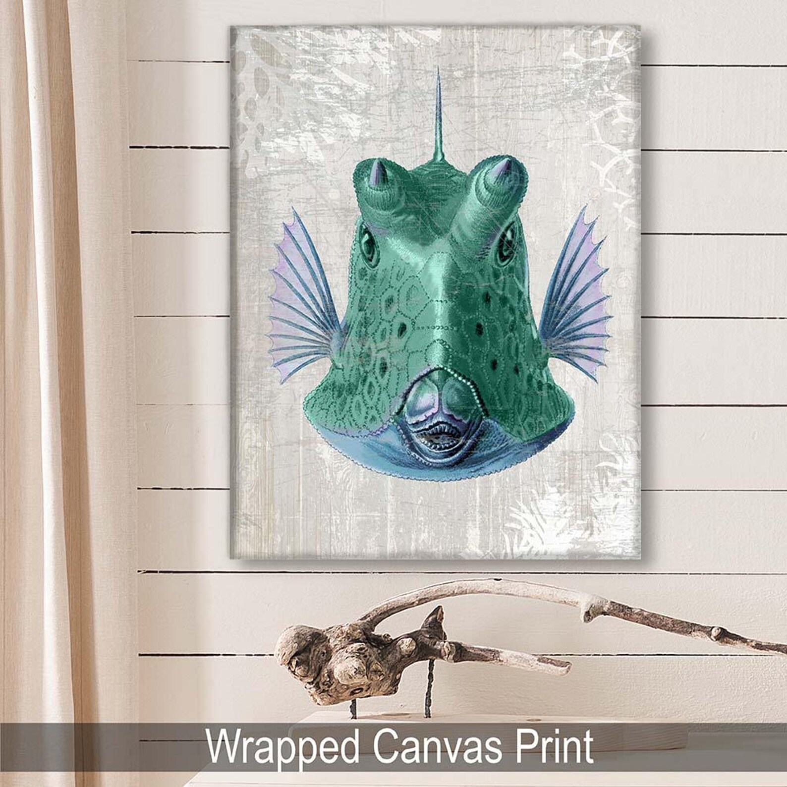 Cowfish Fish Art Print Nautical Print Sea Picture Beach | Etsy