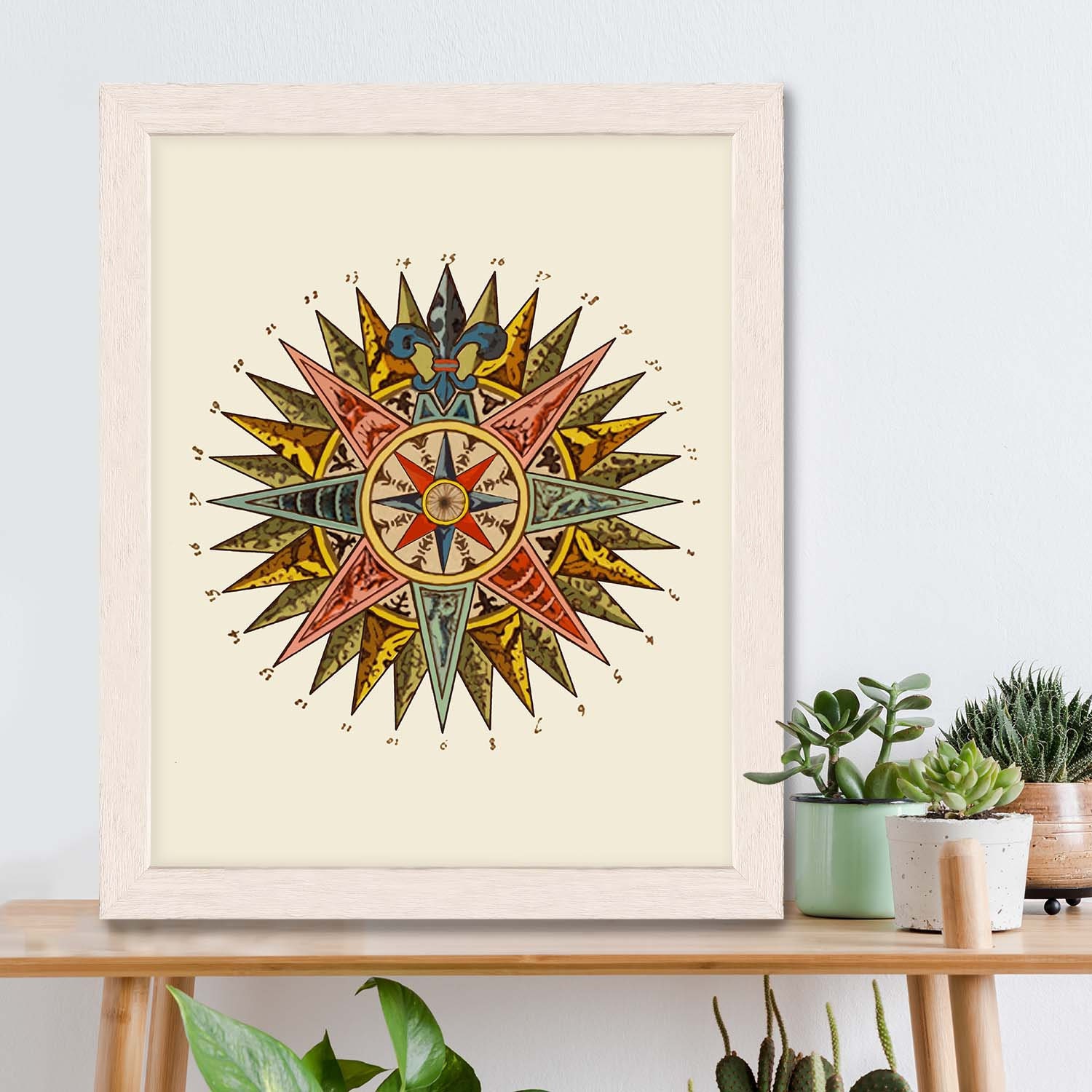 Nautical Star Art print nautical Compass Art Nautical print | Etsy