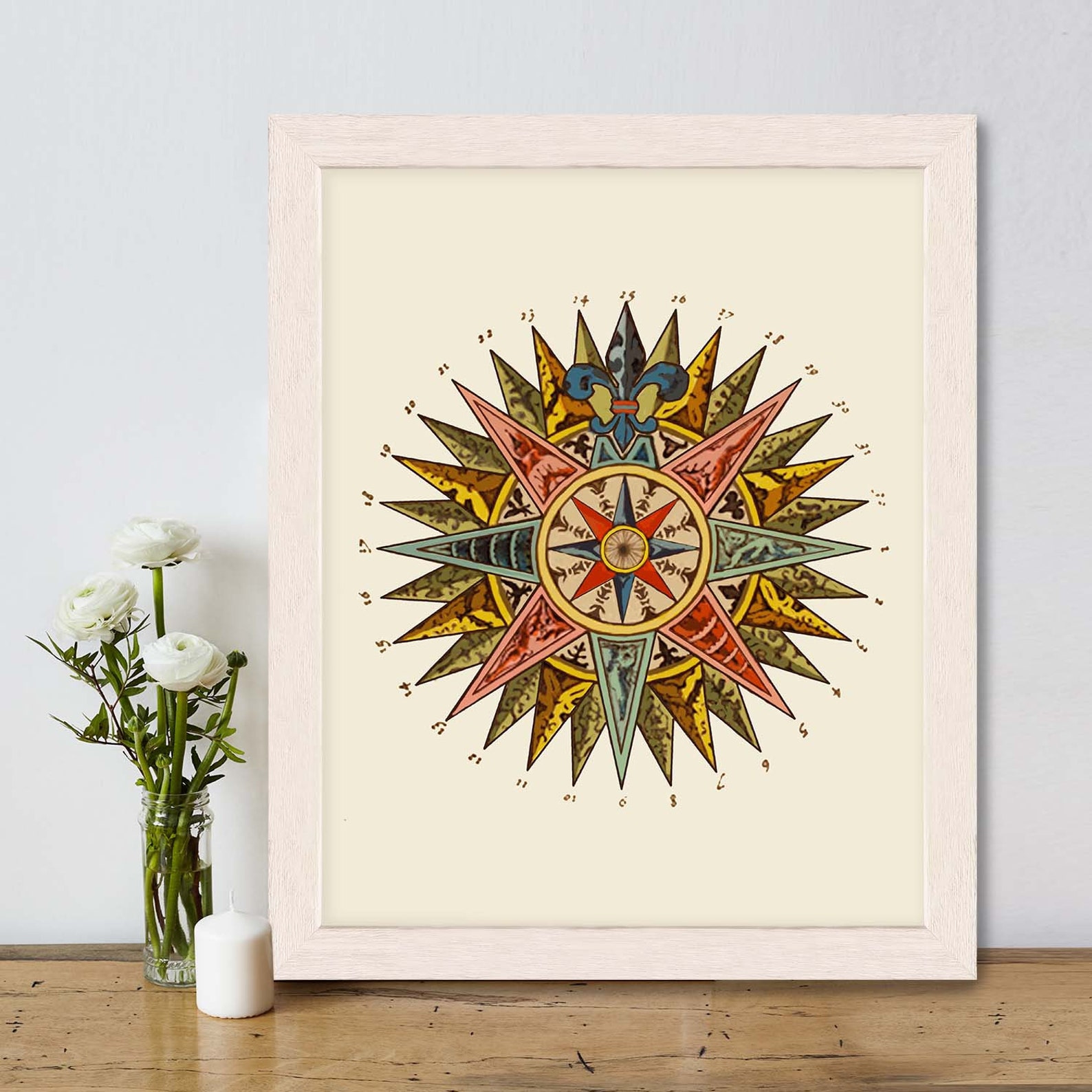 Nautical Star Art Print Nautical Compass Art Nautical Print - Etsy UK