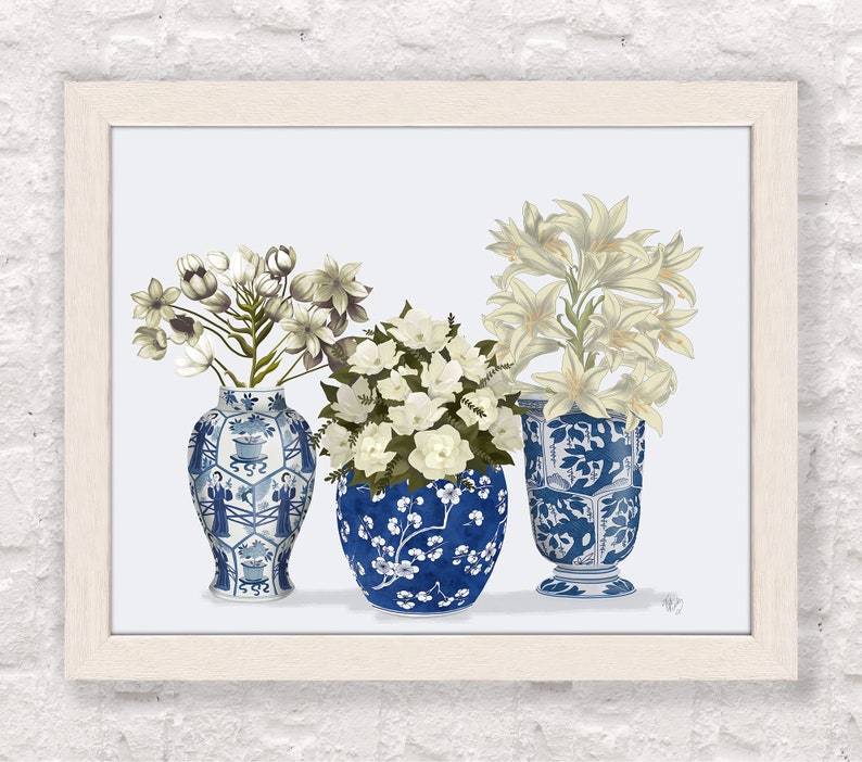 Chinoiserie Decor Chinese Home Decor Blue and White China | Etsy