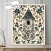 Bird and Dovecot Illustration, Birdhouse Art Print, Vintage Botanical ...