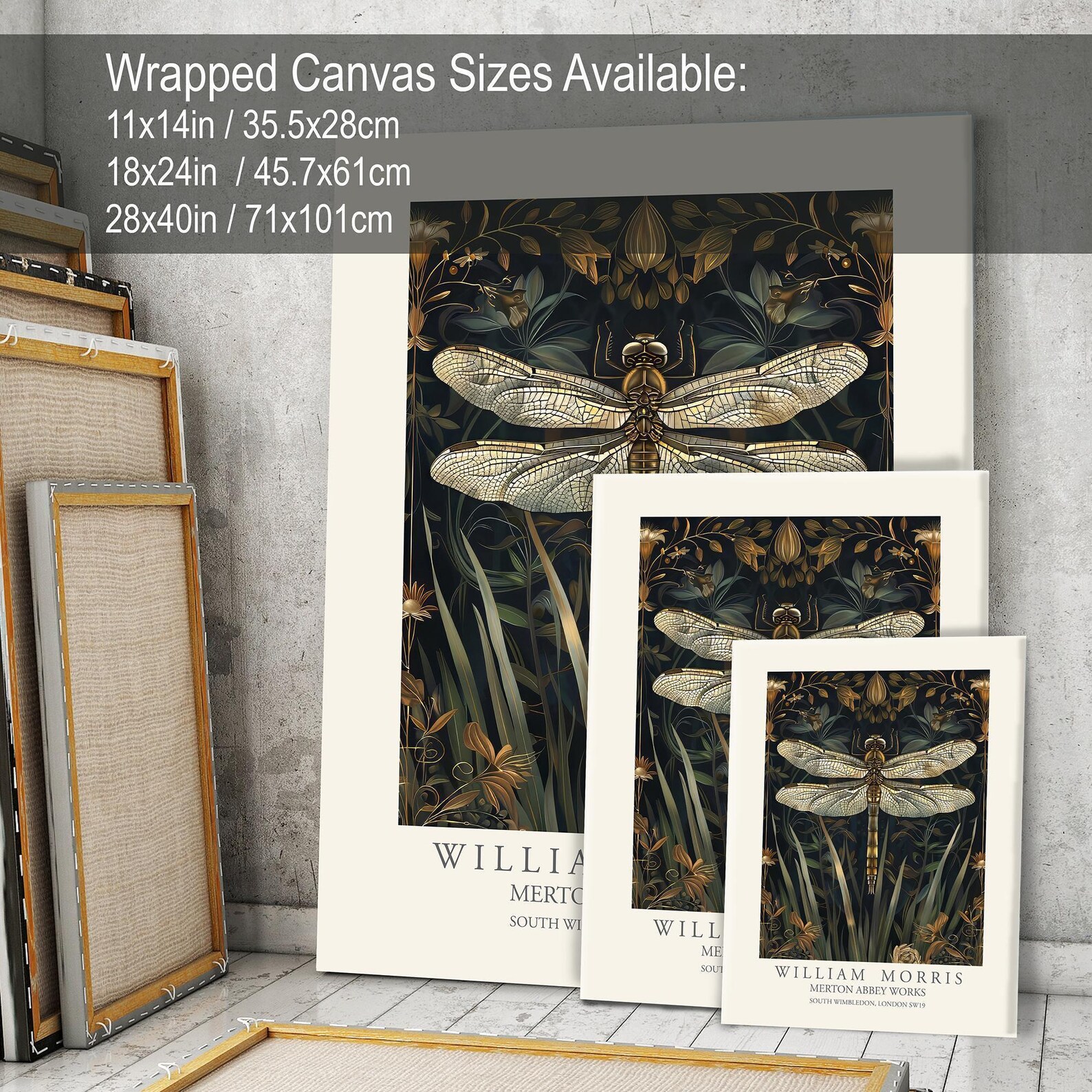 Dragonfly Print, William Morris Style Illustration, William Morris ...