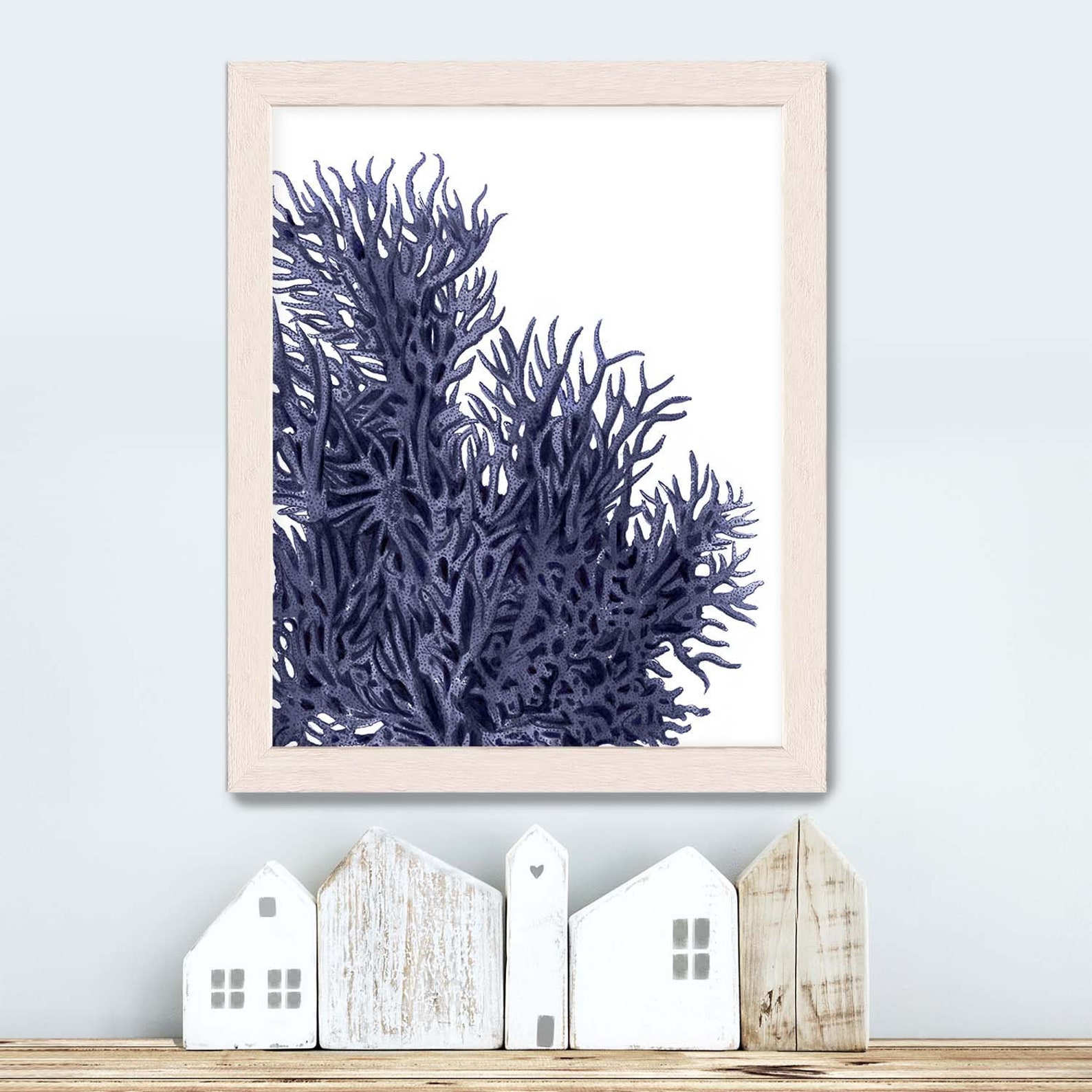 Coral Beach Decor Coral 9 in Blue Sea Coral Wall Art Sea - Etsy