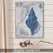 Blue Sea Shell Print on Nautical Map 1 Sea Shell Art Print - Etsy