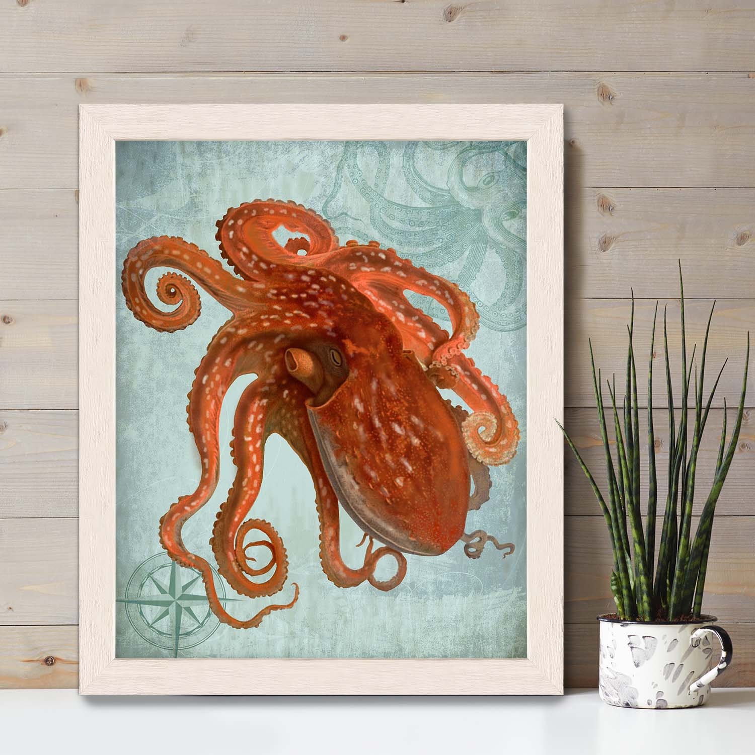 Coastal Life Octopus Print 1 Nautical Print Beach Decor | Etsy
