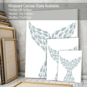 Little Fishes Art, Fish Tail Print, Mermaid Tail Picture, Coastal Art ...