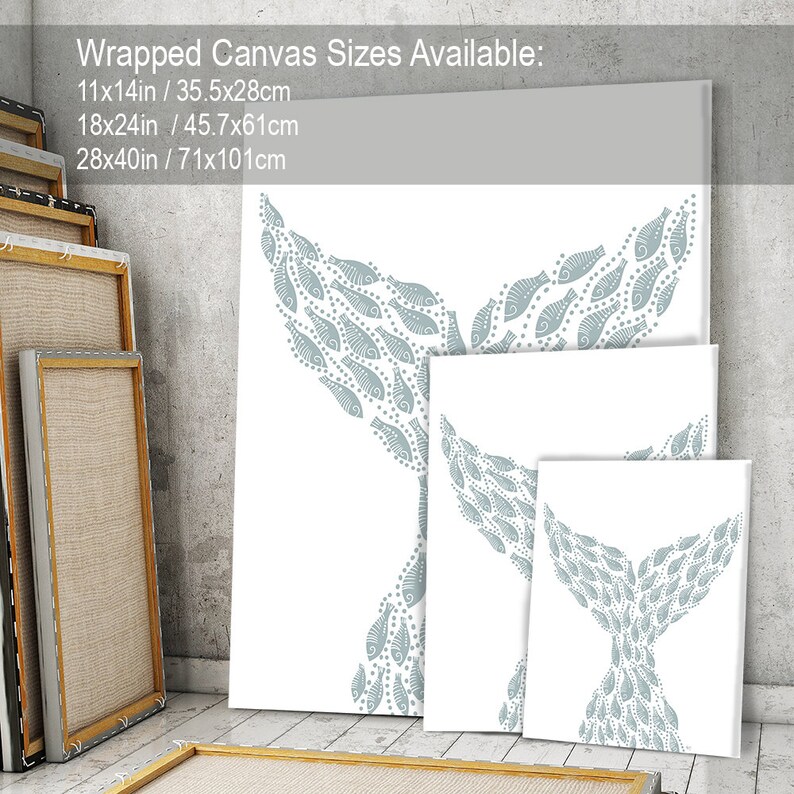 Little Fishes Art Fish Tail Print Mermaid Tail Picture - Etsy