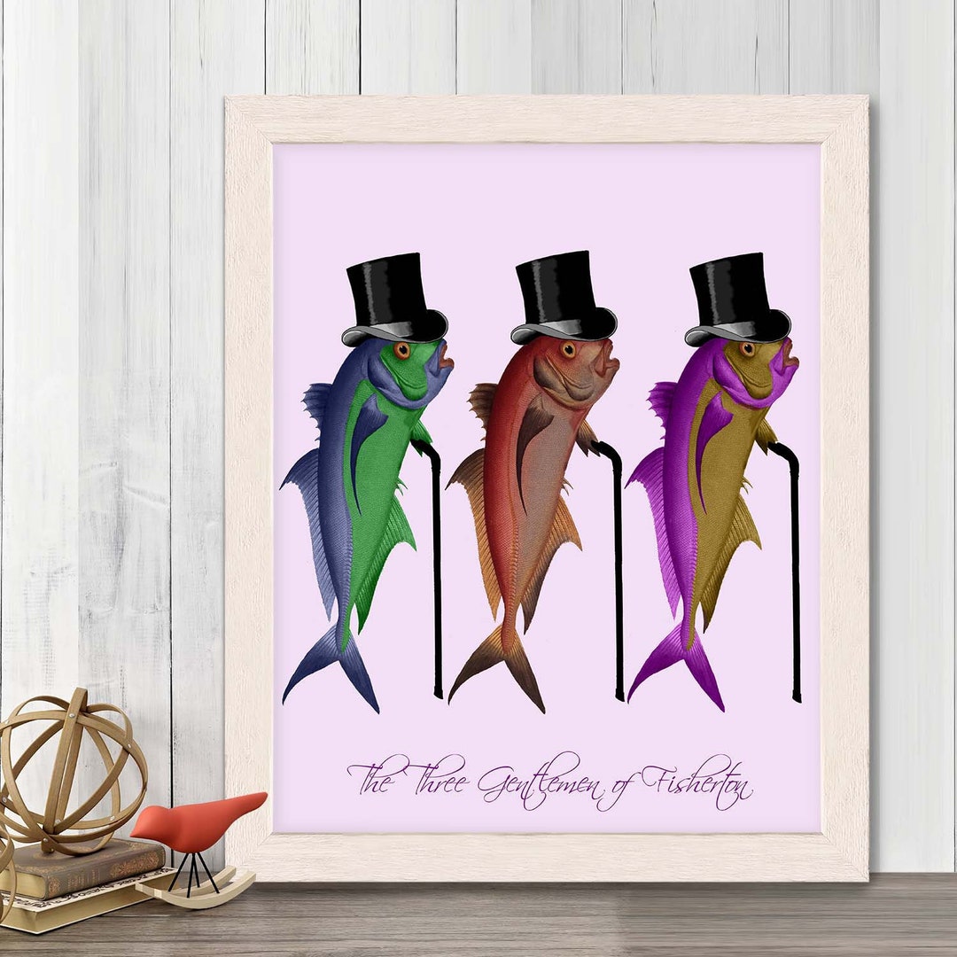 Gentleman of Fisherton Fish Art Print Fish Print Fishing - Etsy