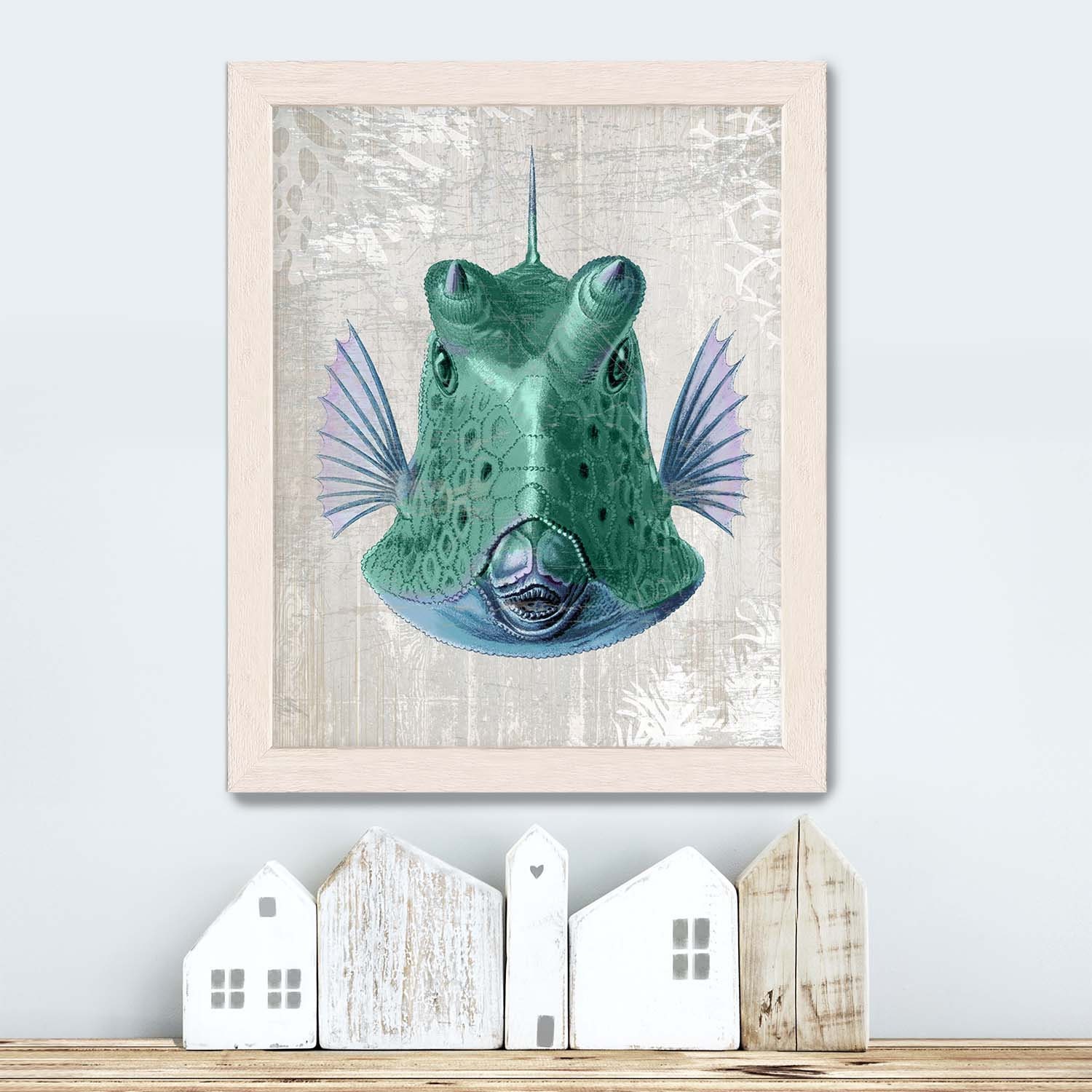 Cowfish Fish Art Print Nautical print sea picture beach | Etsy