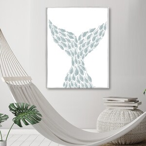 Little Fishes Art, Fish Tail Print, Mermaid Tail Picture, Coastal Art ...