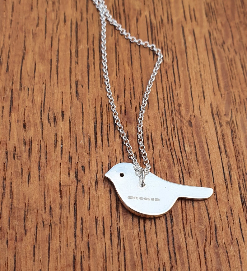 ROSE GOLD and Sterling SILVER Robin Bird Pendant / Necklace - Etsy