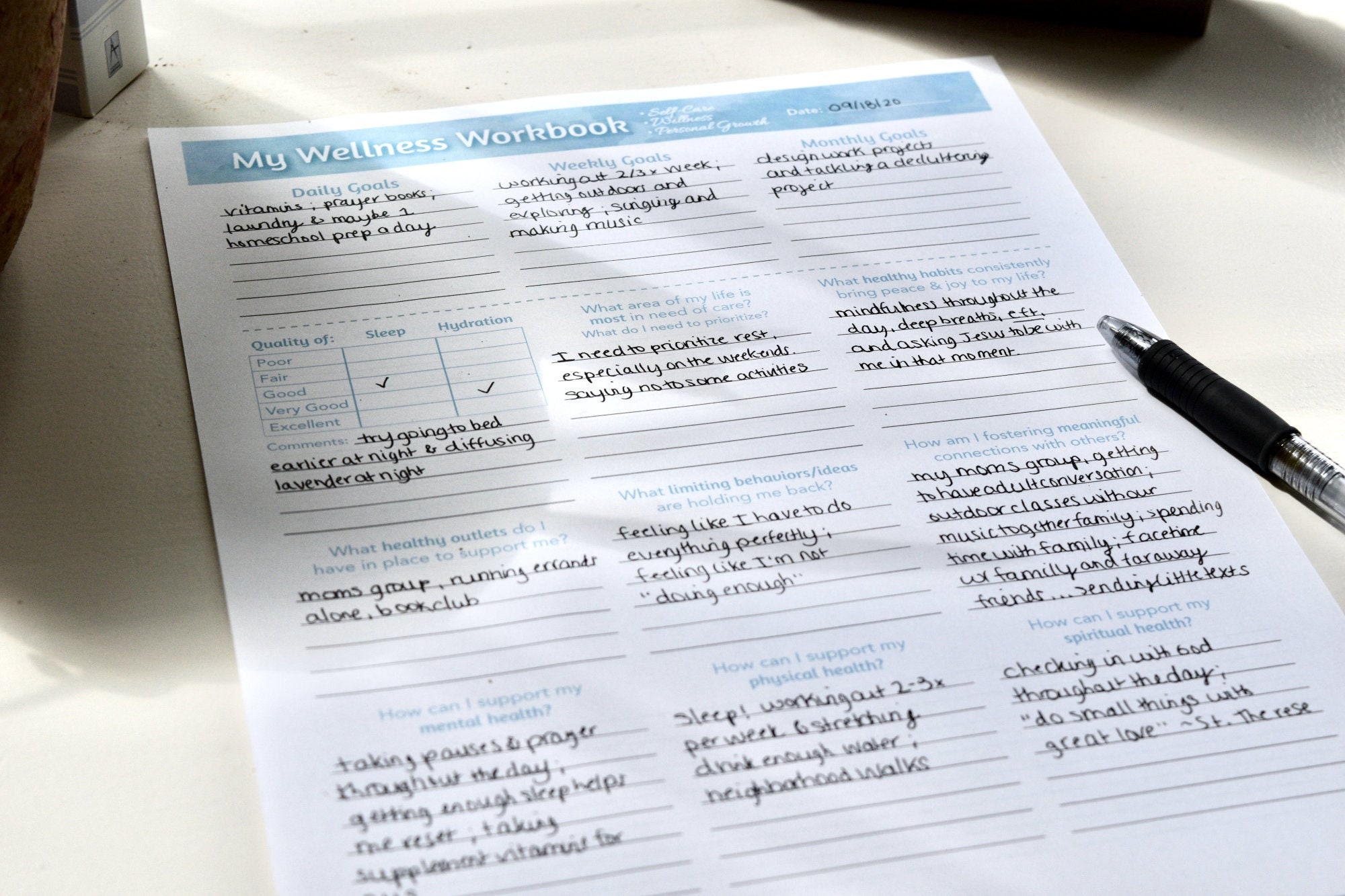 Digital Download // Wellness Workbook Journal - Etsy