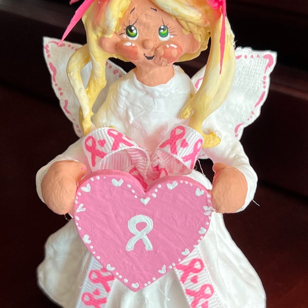 Breast Cancer Angels Figurines - Etsy