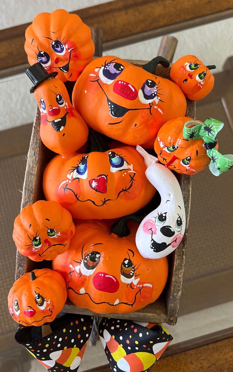 Fall Wheelbarrow Overflowing With Fun Whimsical Pumpkins - Etsy