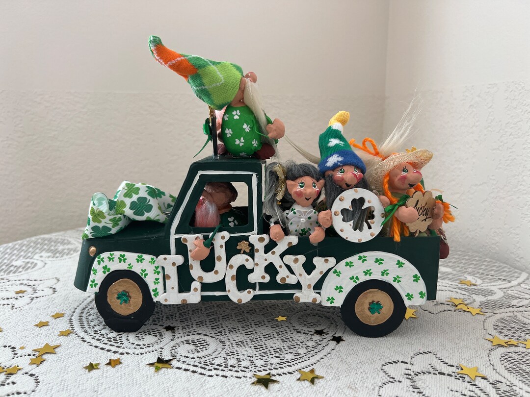 Handmade Leprechaun Truck Filled With Leprechauns Festive Table ...
