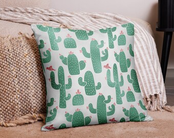 Cacti Pillow, Boho Cactus Pillow, Cactus Pillow, Cactus Decor, Mauve Pink Cactus Pillow - Etsy
