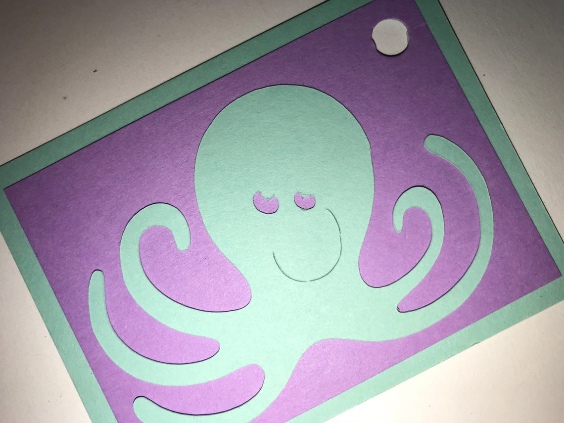 Octopus Gift Tags set of 4 - Etsy