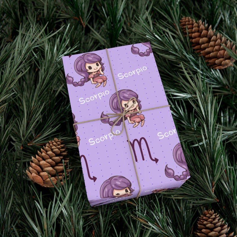 Scorpio | Chibi Zodiac Wrapping Paper | Cute | Kawaii | Custom Gift ...