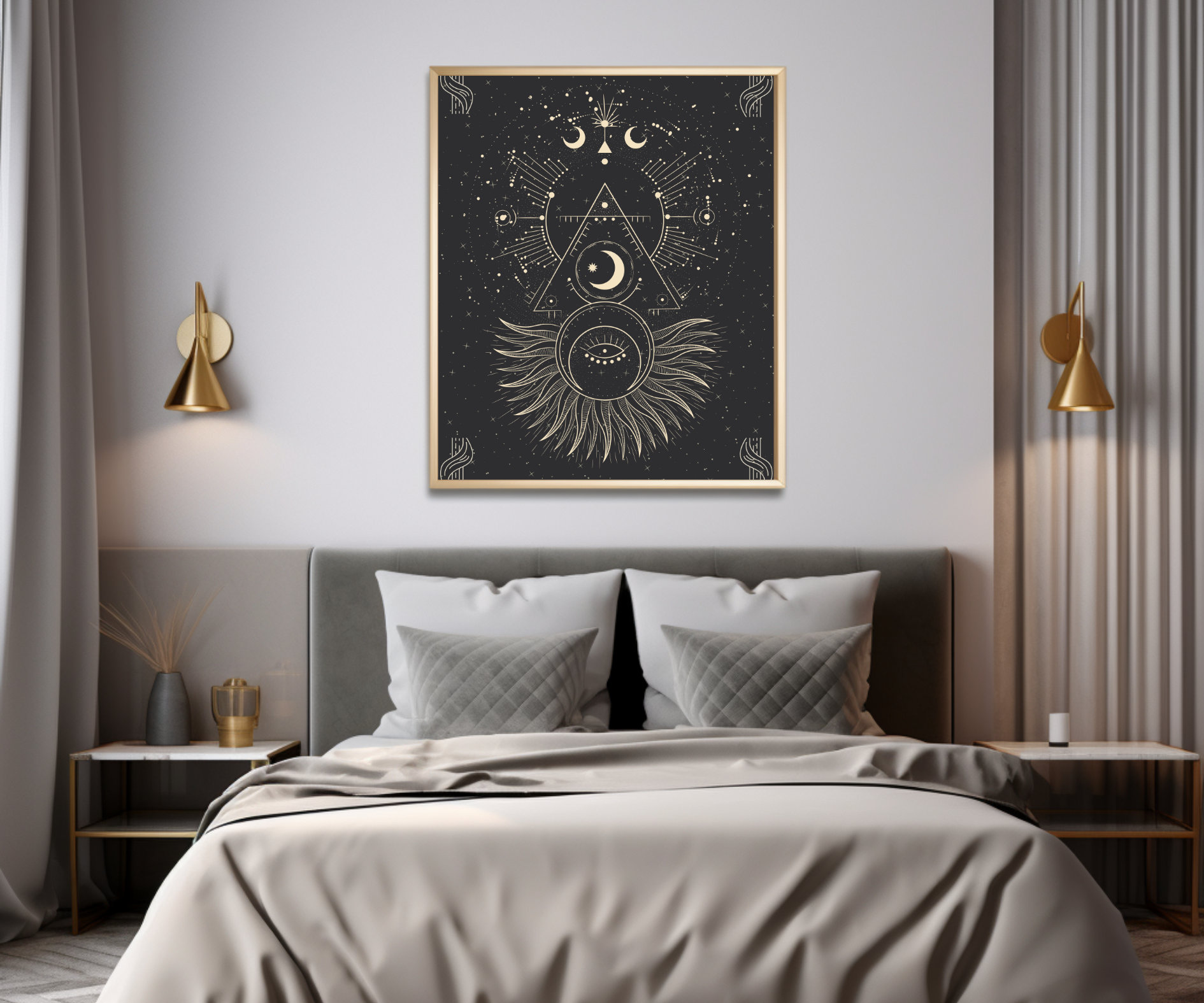Celestial Wall Art, Alchemy Wall Art, Mystical Magic, Black Magic ...