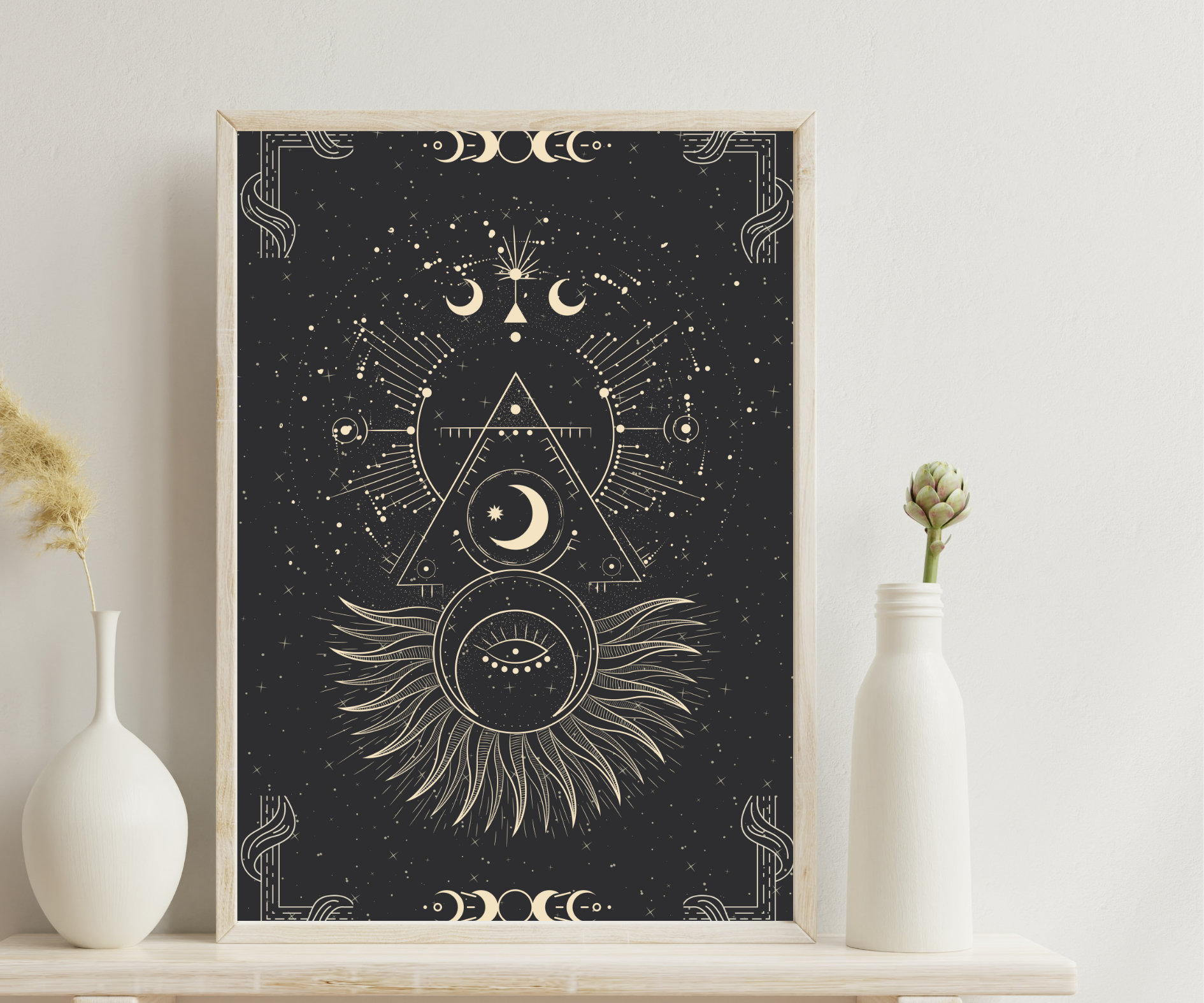 Celestial Wall Art, Alchemy Wall Art, Mystical Magic, Black Magic ...