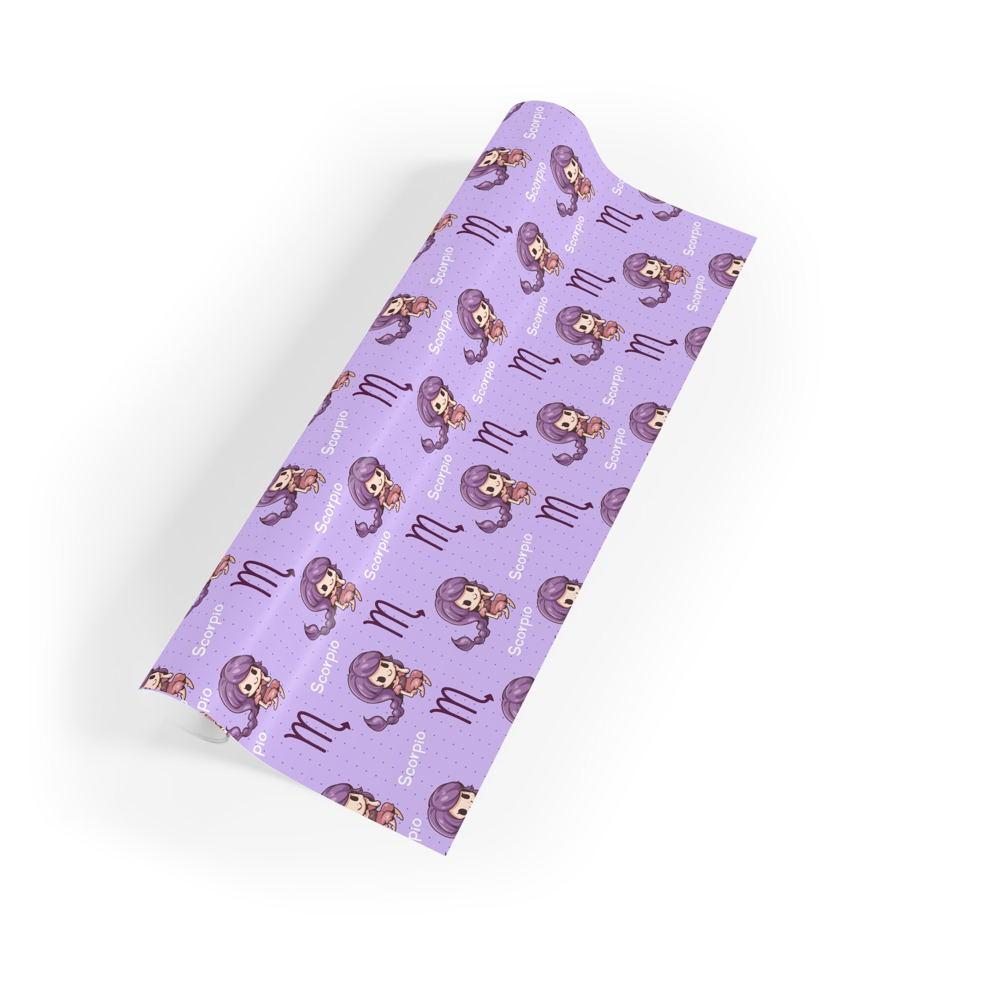 Scorpio Chibi Zodiac Wrapping Paper Cute Kawaii Custom Gift Wrap ...