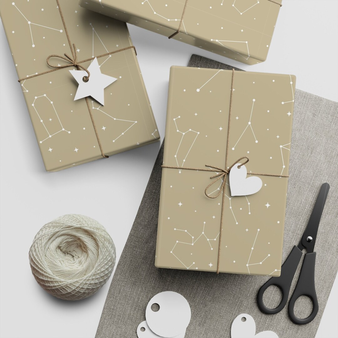 Zodiac Constellation Wrapping Paper Astrology Birthday Gift Wedding ...