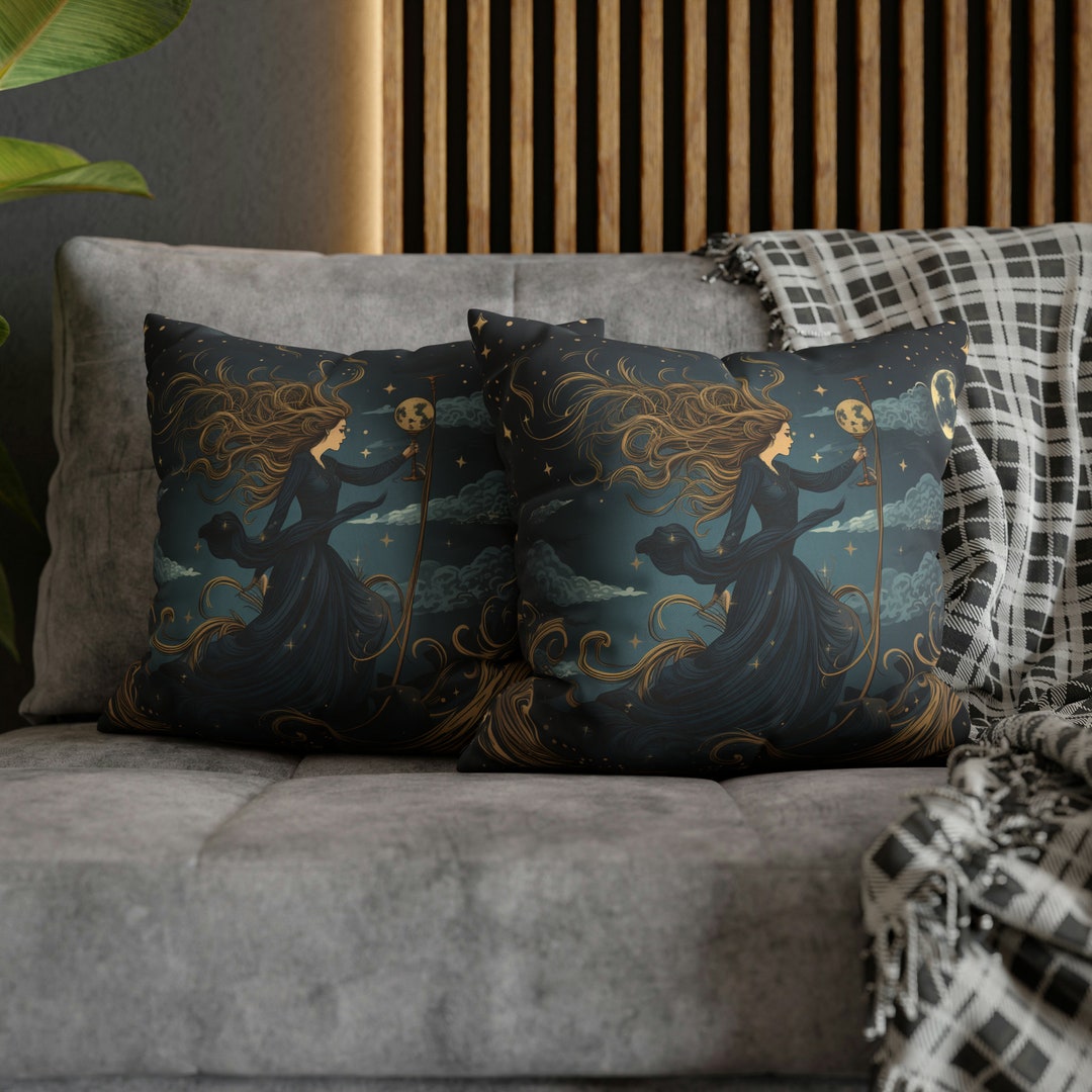Dreamscapes, Celestial Pillow, Style, Moon & Stars, Spiritual Decor ...