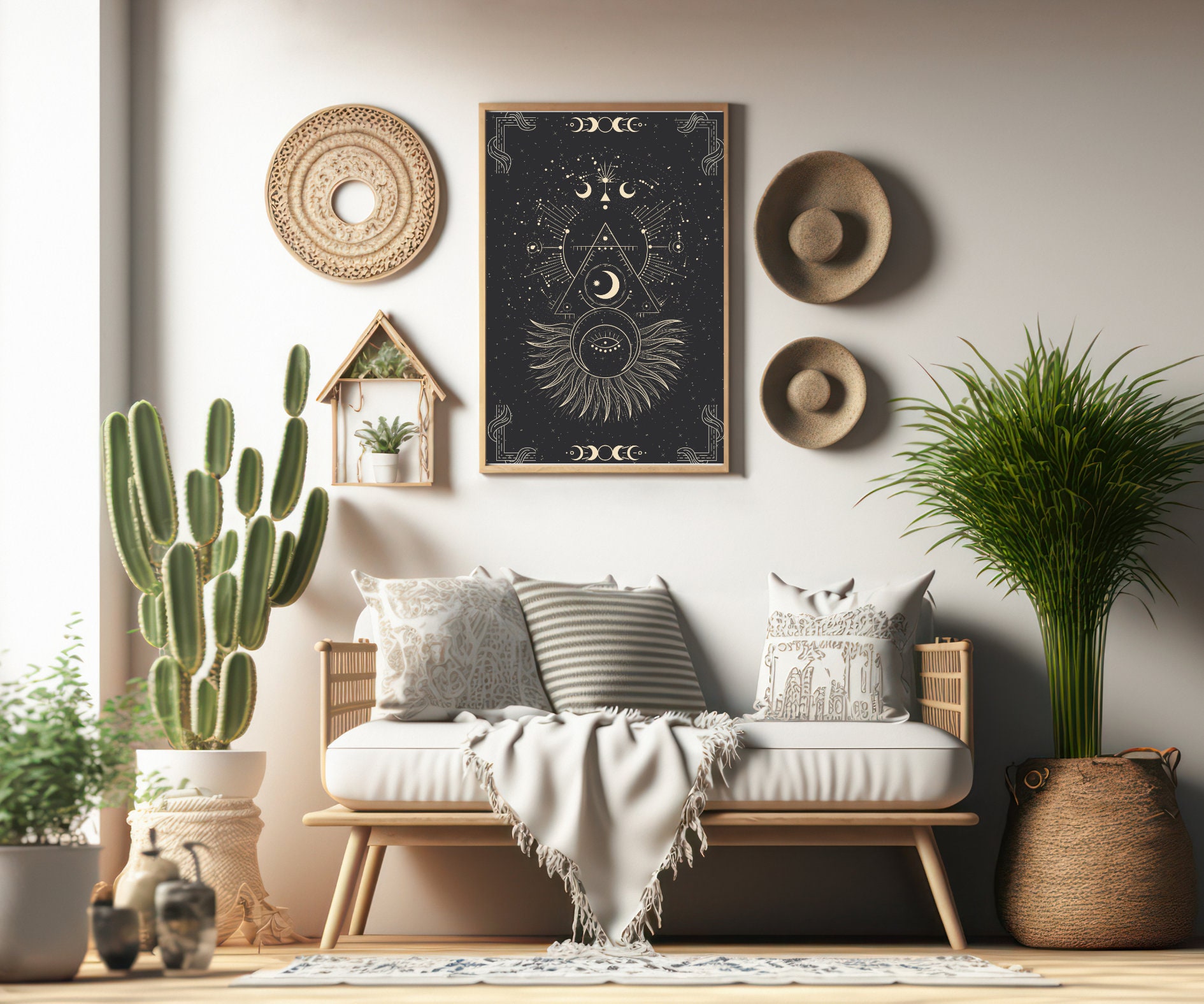 Celestial Wall Art, Alchemy Wall Art, Mystical Magic, Black Magic ...