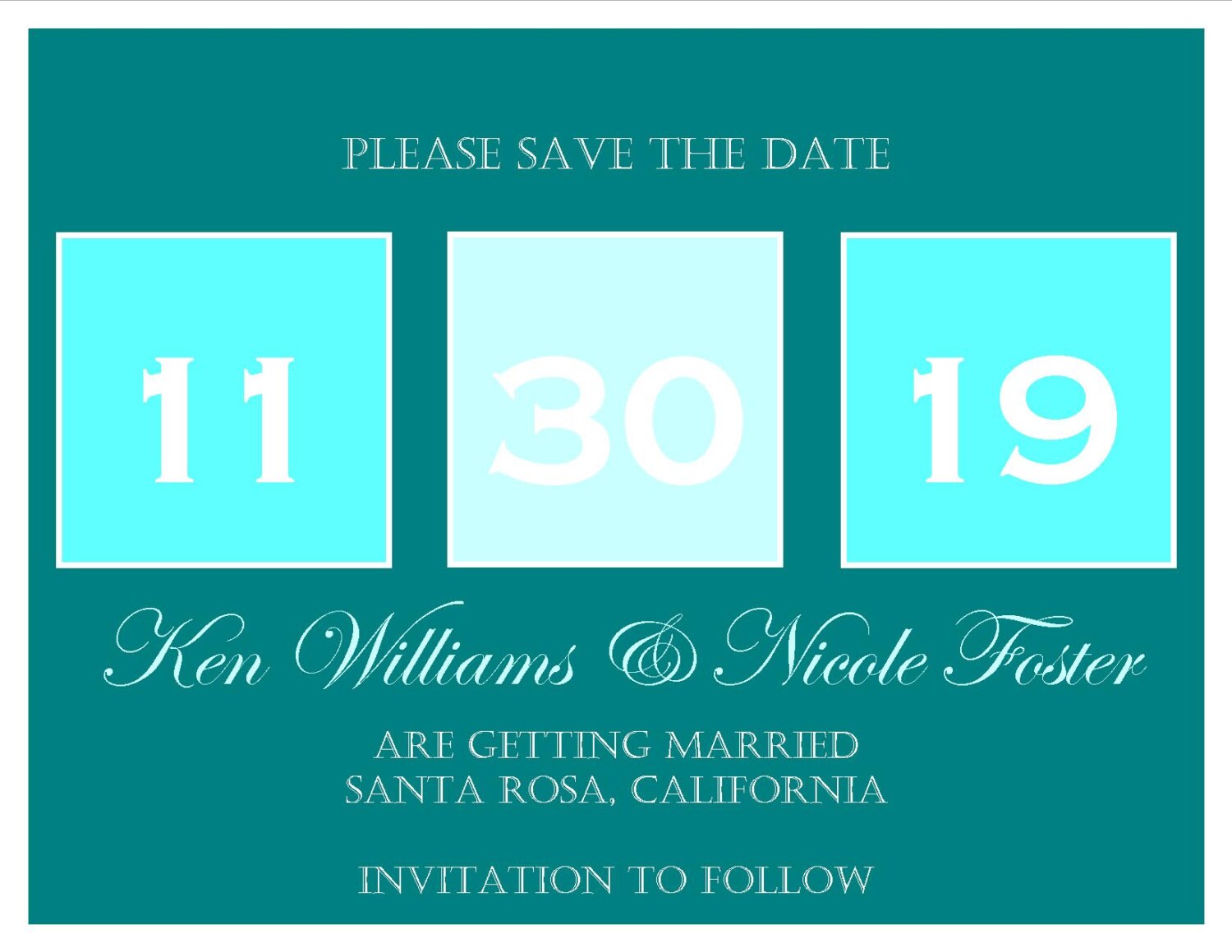 Save the Date 5”x7” Colorful Boxes | Photo Card | Save the Date ...