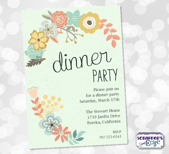 Blank Dinner Party Invitation