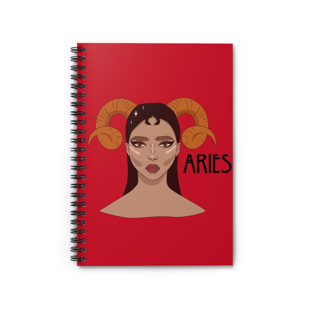 Zodiac Aries Fire Sign Spiral Notebook - Etsy