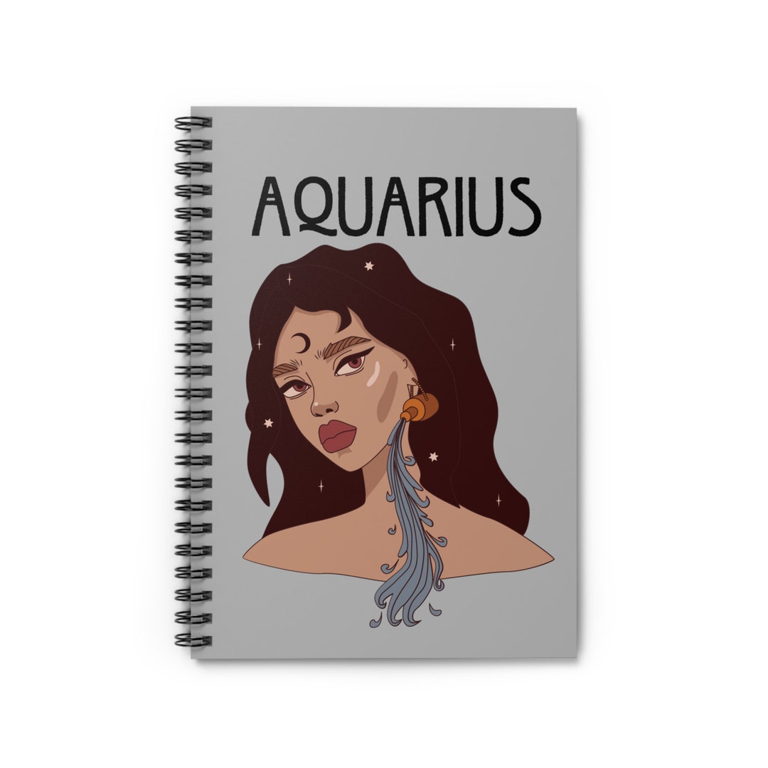 Zodiac Aquarius Air Sign Spiral Notebook - Etsy
