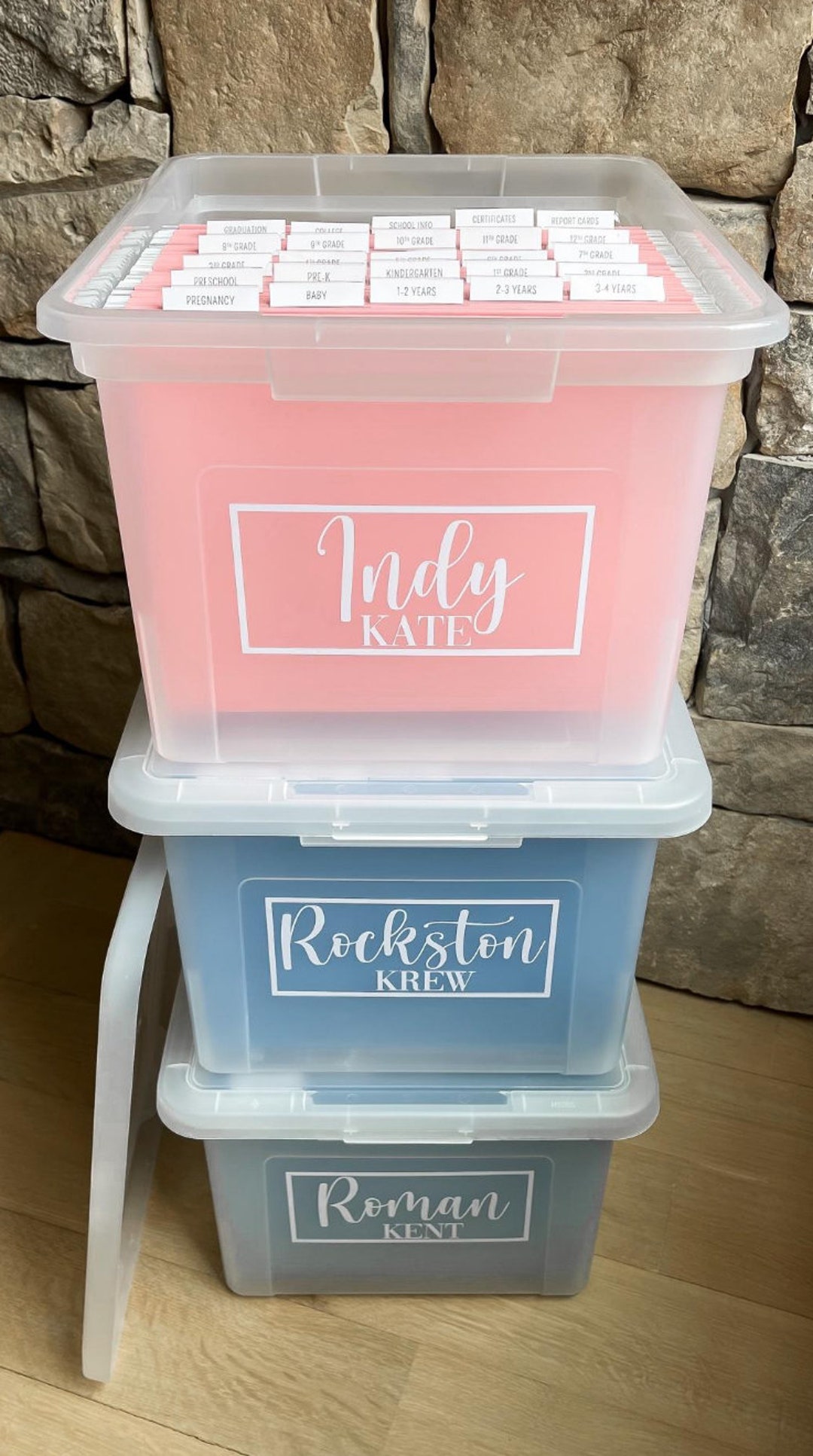 Kids File Box , Milestone Tote , Memory Box , Organization School Box ...