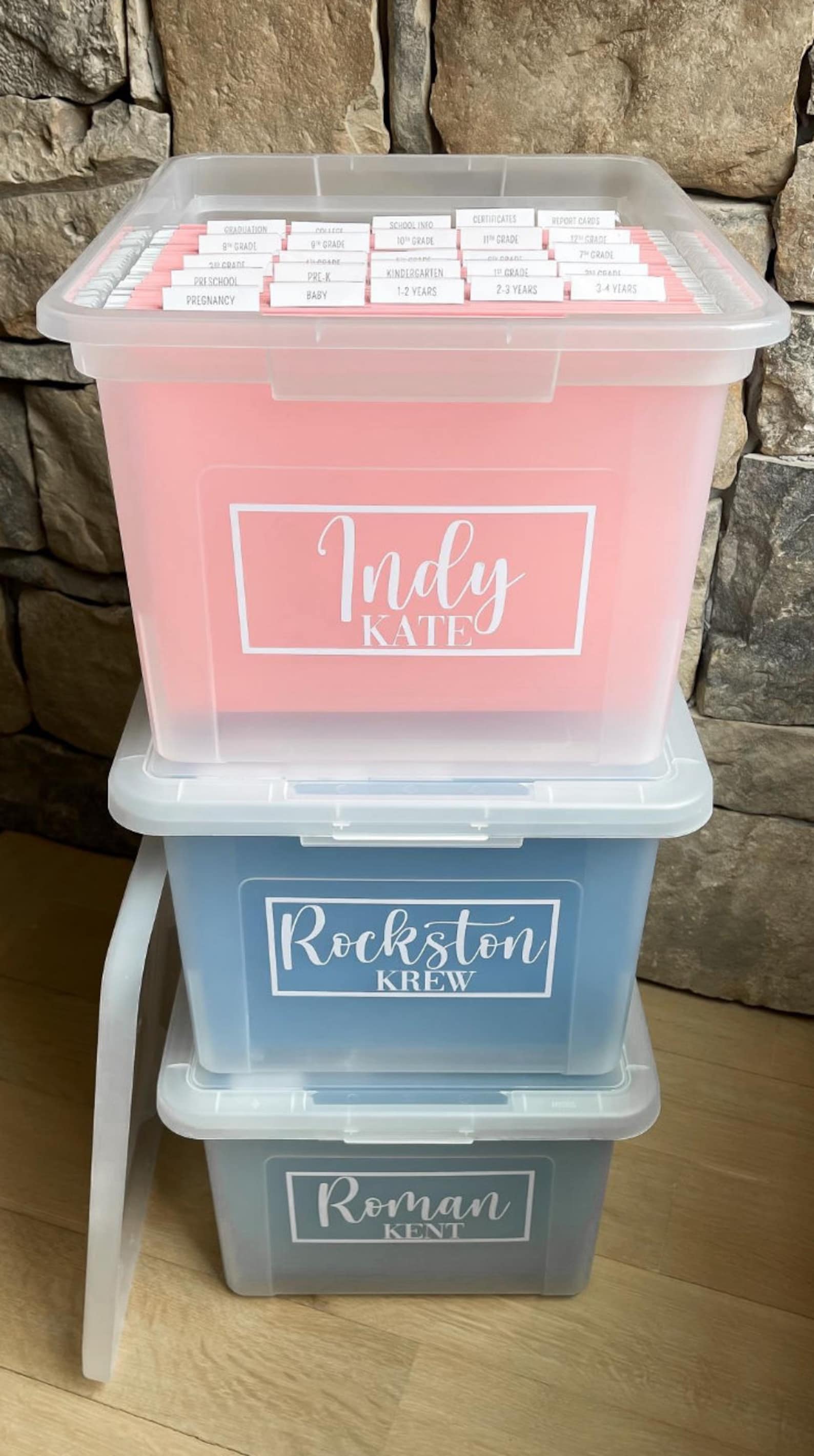 Kids File Box , Milestone Tote , Memory Box , Organization School Box ...