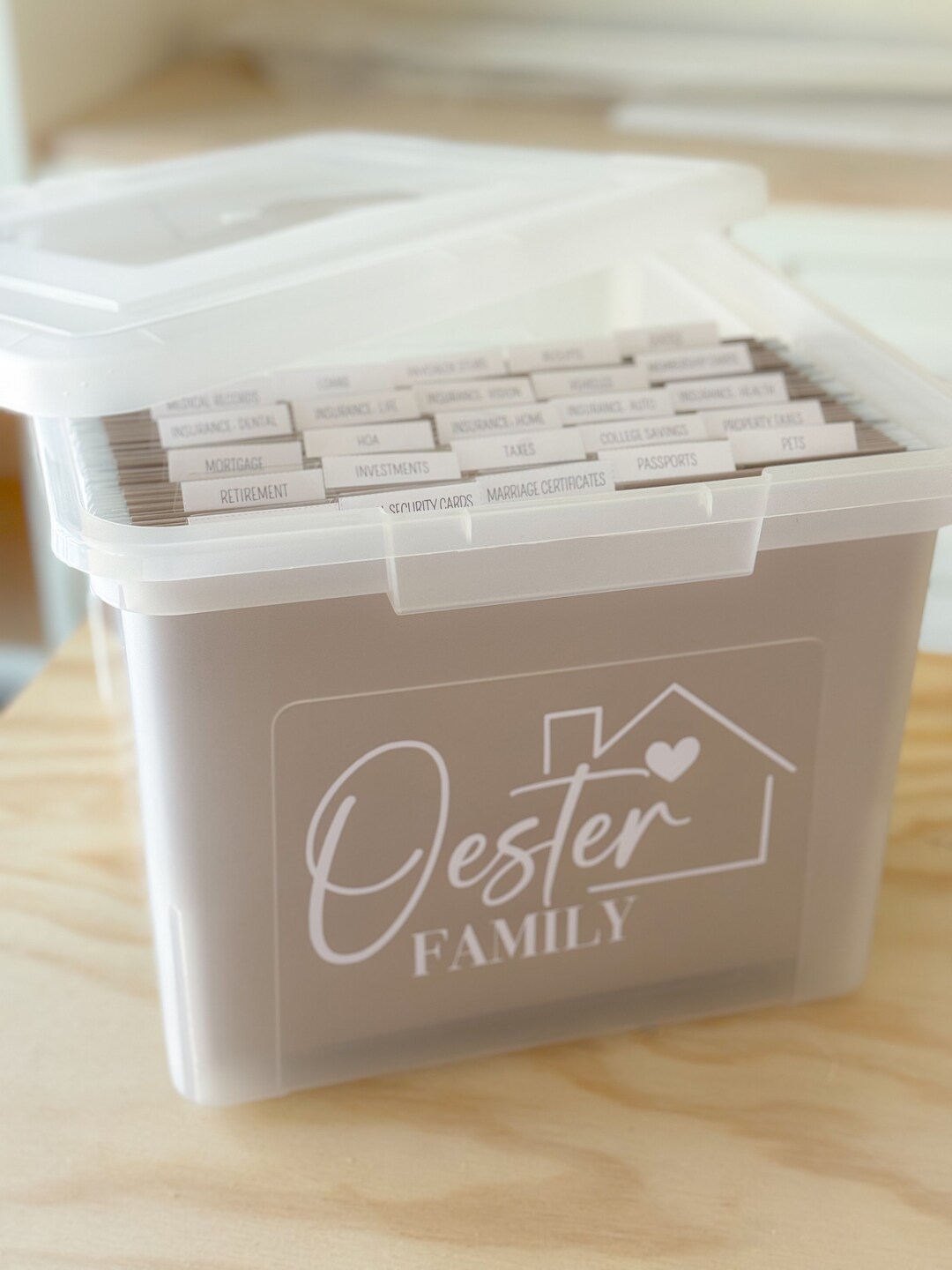 Family File Box , Milestone Tote , Memory Box , Organization House Box ...