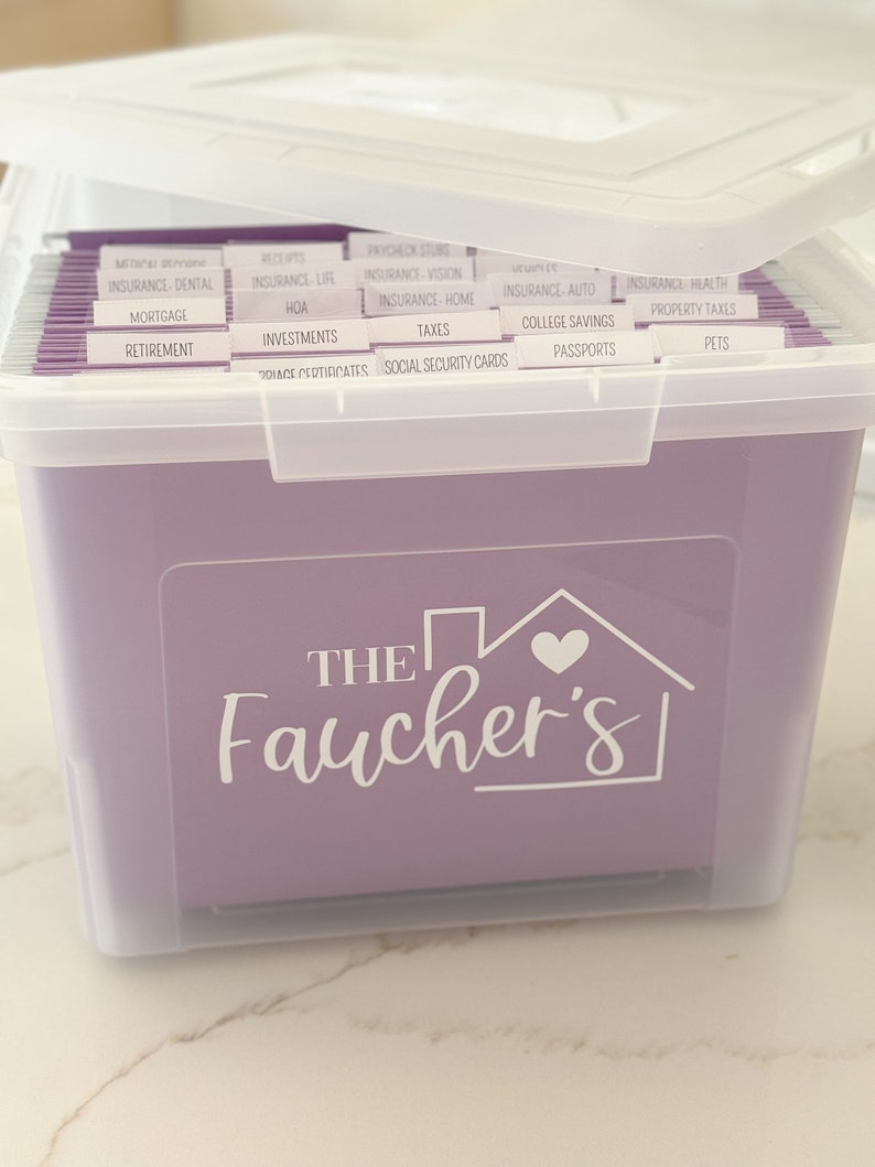 Family File Box , Milestone Tote , Memory Box , Organization House Box ...
