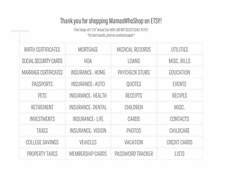 Printable Family Tote Labels Family File Folder Labels - Etsy Australia