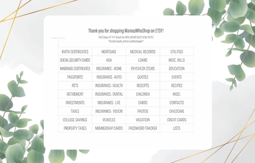 Printable Family Tote Labels- Family File Folder Labels - Family DIY ...