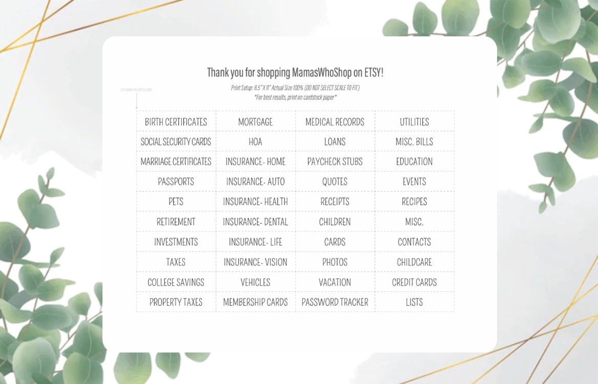 Printable Family Tote Labels Family File Folder Labels - Etsy Australia