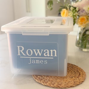 FULLY ASSEMBLED- Kids File Box , Milestone Tote , Memory Box ...
