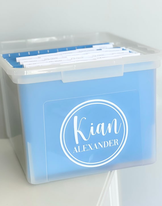 FULLY ASSEMBLED Kids File Box Milestone Tote Memory Box - Etsy