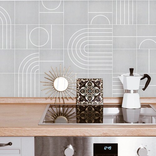 Boho Lines Beige Kitchen and Bathroom Backsplash Panel - Etsy
