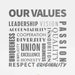 Our Values Wall Decal, Values Decal, Office Wall Art, Office Decor ...